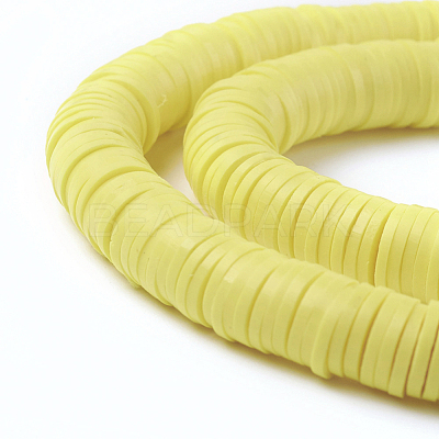Flat Round Handmade Polymer Clay Beads - Beadpark.com
