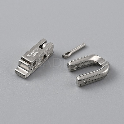 304 Stainless Steel Fold Over Clasp - Beadpark.com