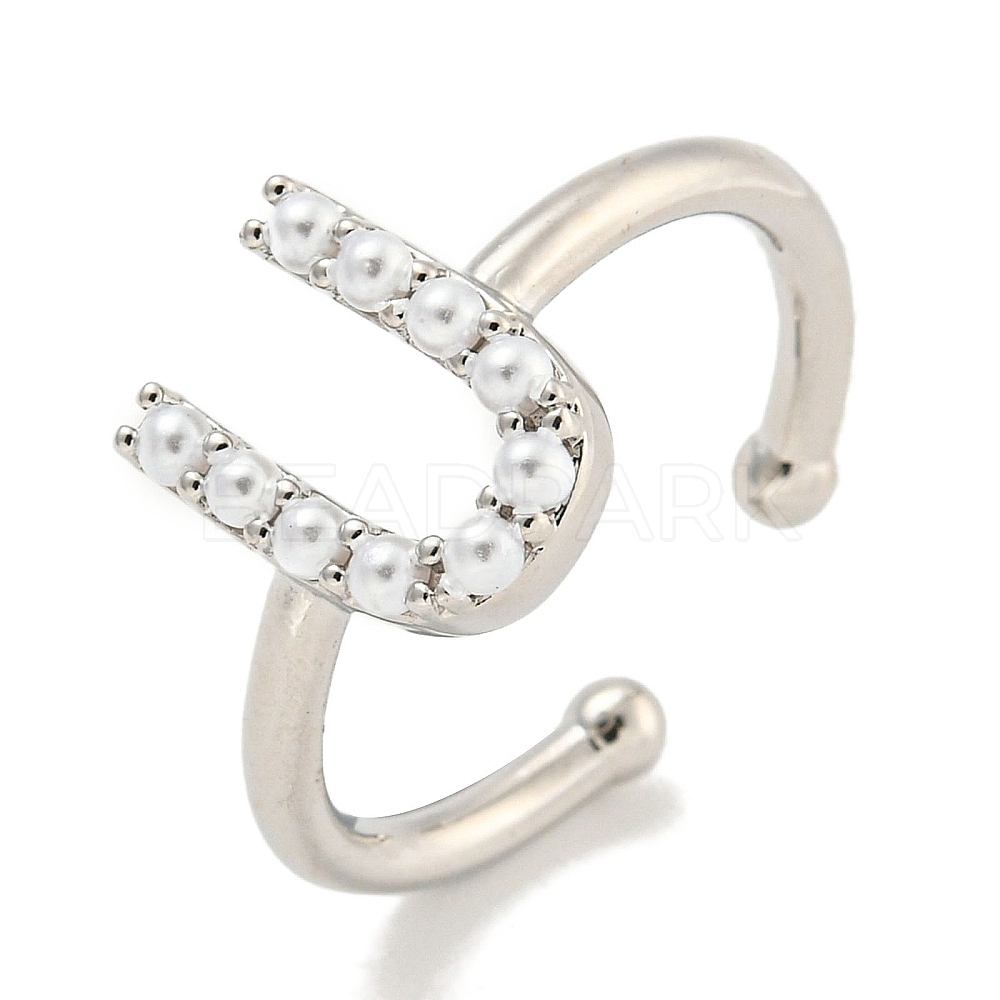 Rack Plating Brass Open Cuff Rings for Women - Beadpark.com