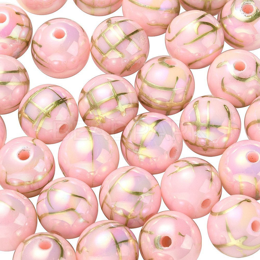 UV Plating Rainbow Iridescent Acrylic Beads - Beadpark.com