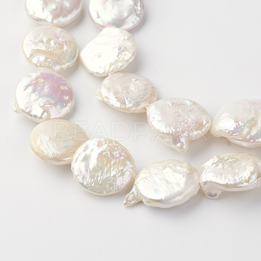Natural Baroque Pearl Keshi Pearl Beads Strands - Beadpark.com