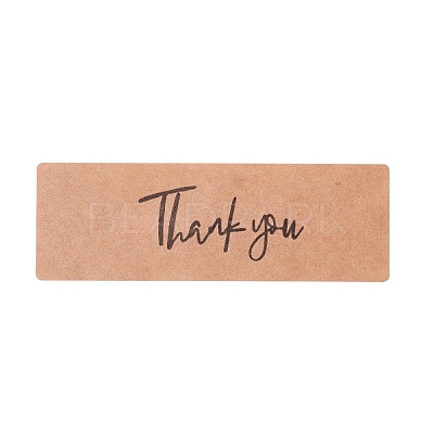 Rectangle Thank You Theme Paper Stickers - Beadpark.com